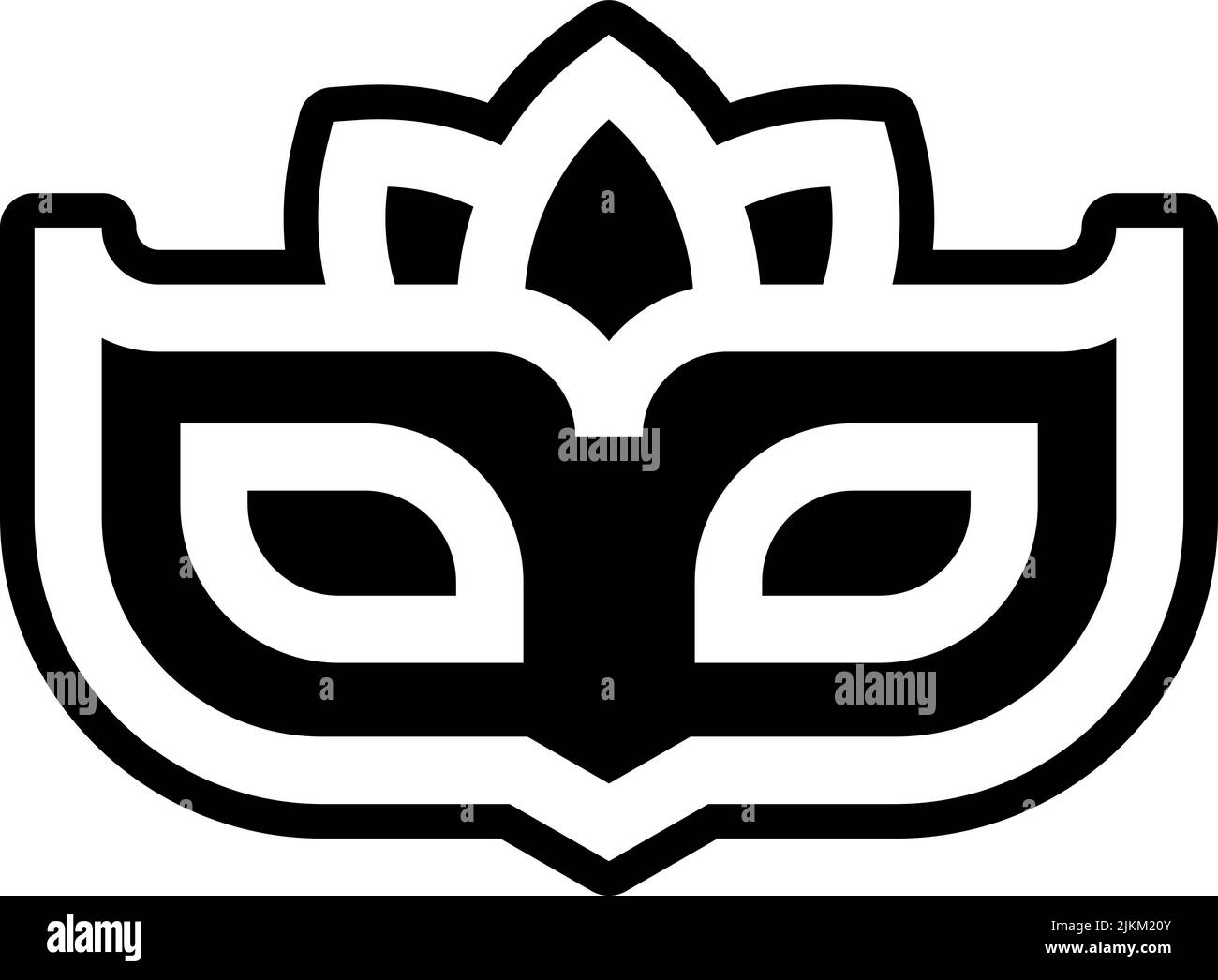 carnival mask icon black vector illustration Stock Vector Image & Art ...