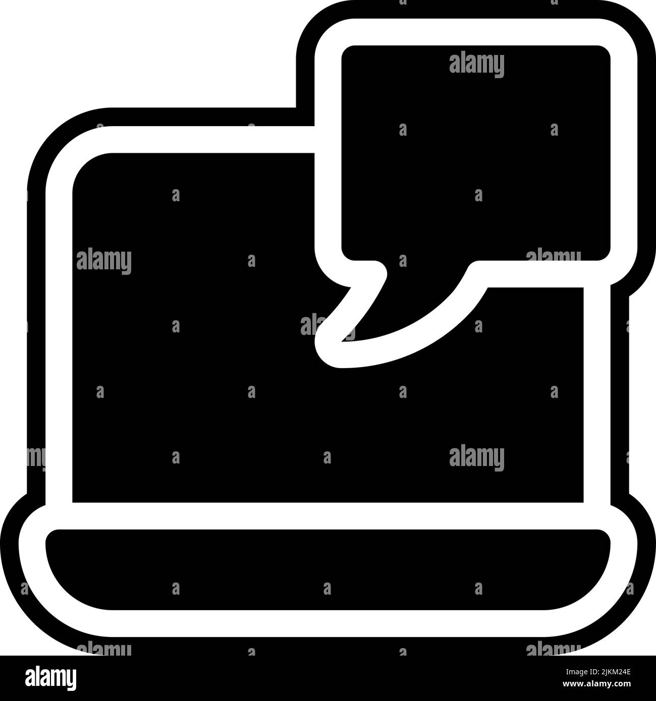 chat icon black vector illustration Stock Vector Image & Art - Alamy