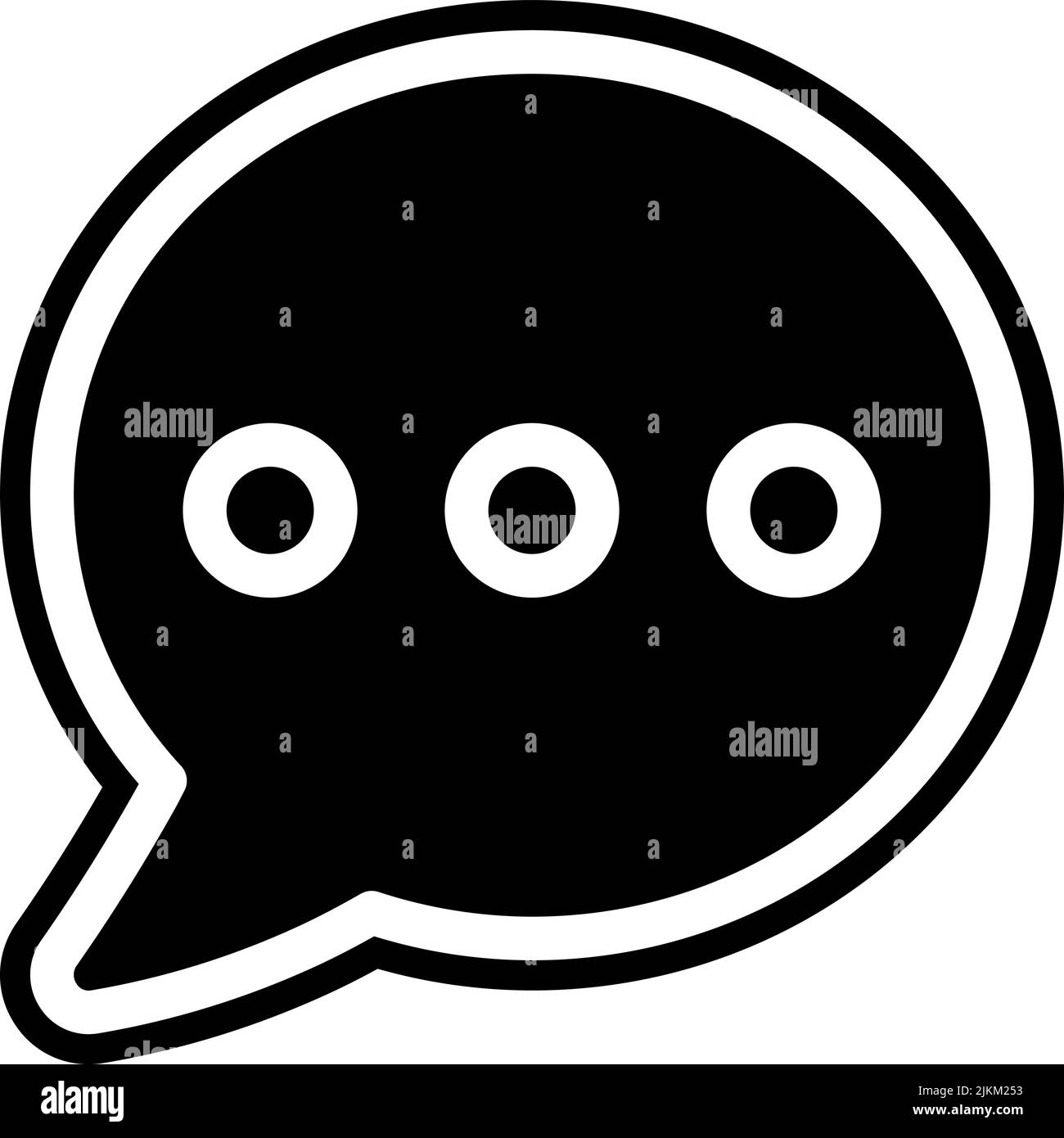 chat icon black vector illustration Stock Vector Image & Art - Alamy