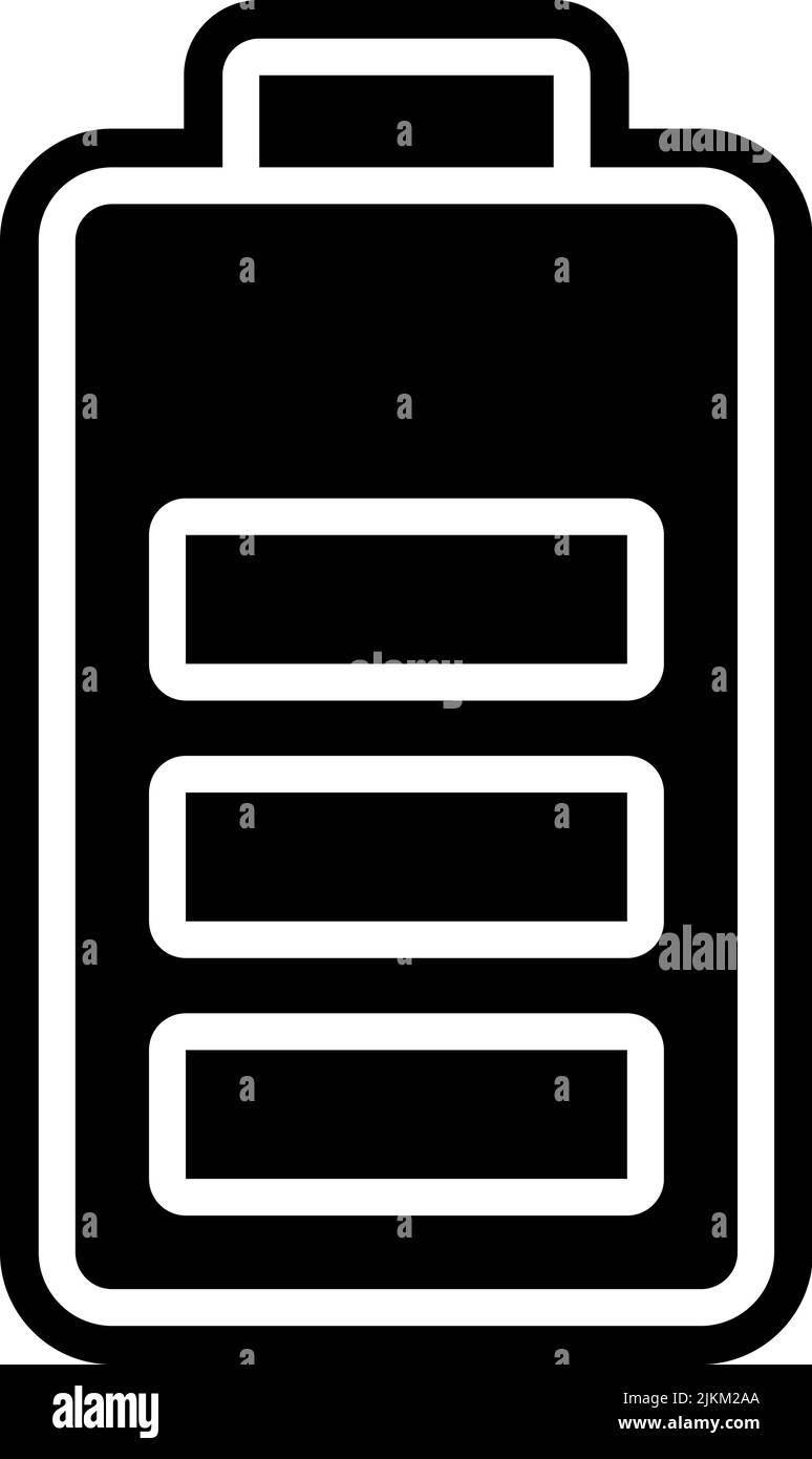 battery icon black vector illustration Stock Vector Image & Art - Alamy