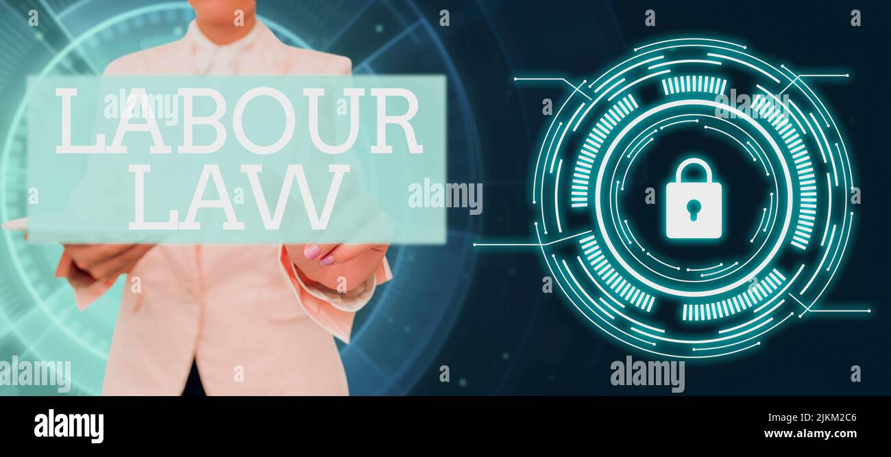 Inspiration showing sign Labour Law. Word for Rules implemented by the ...