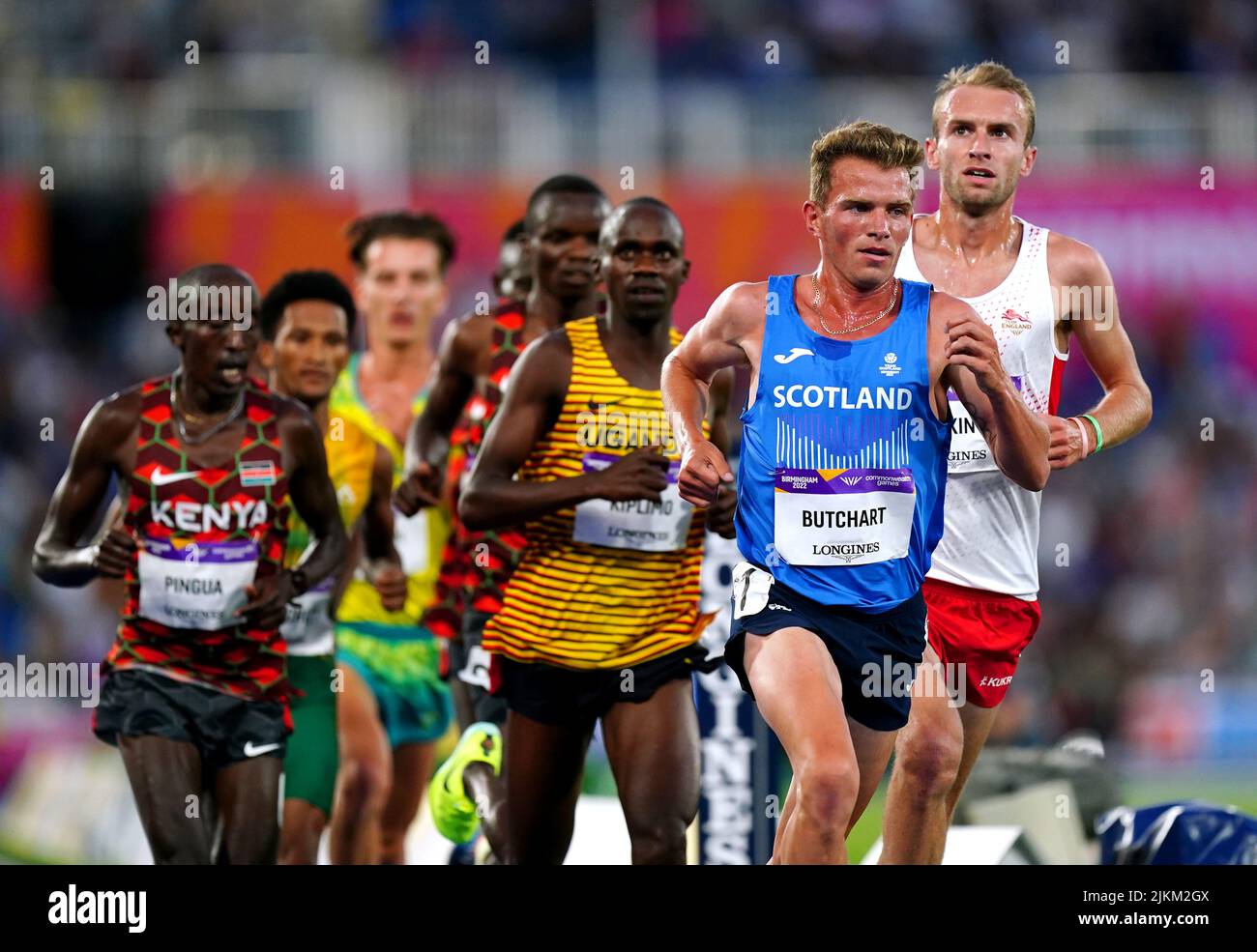Scotland's Andrew Butchart (second right) and England's Sam Atkin ...