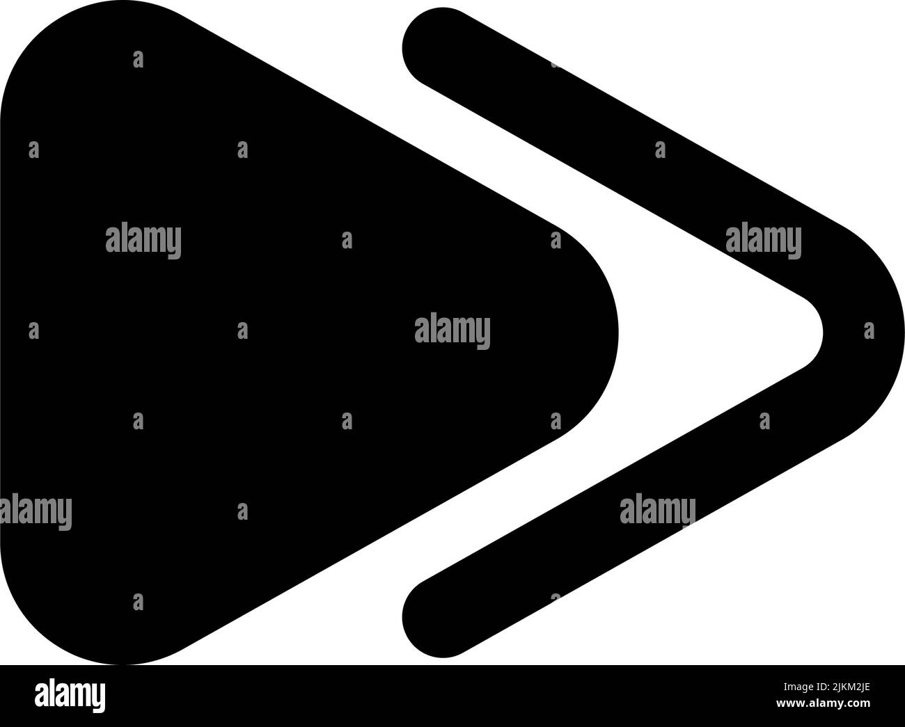 Fast forward button black glyph ui icon Stock Vector Image & Art - Alamy