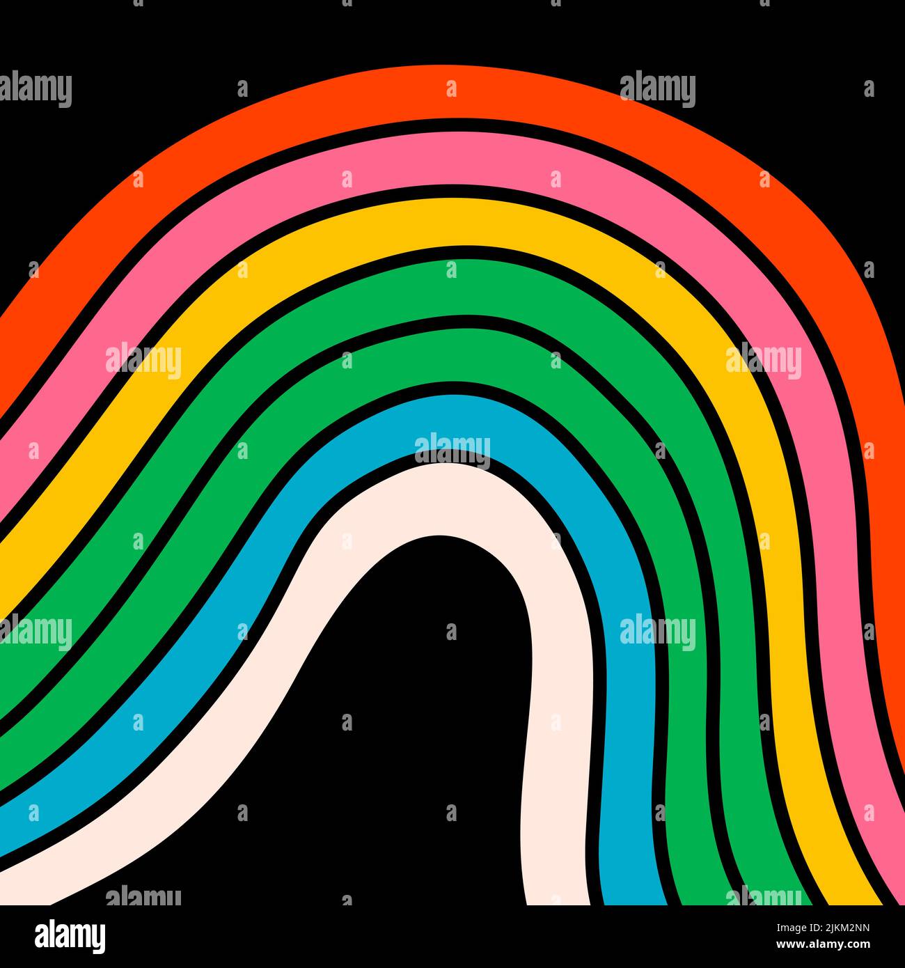 Cartoon vector funny cute Comic characters, rainbow Stock Vector Image ...