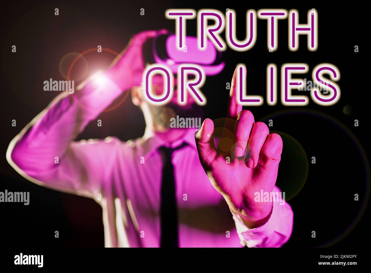 Sign displaying Truth Or Lies. Concept meaning Decide between a fact or ...