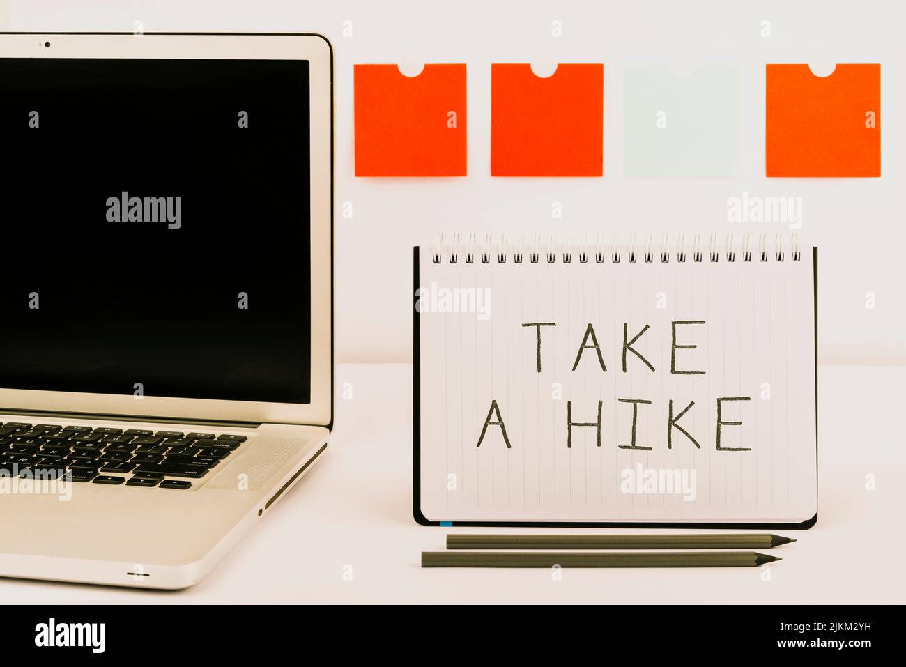 Hand writing sign Take A Hike. Concept meaning Go on an adventure ...