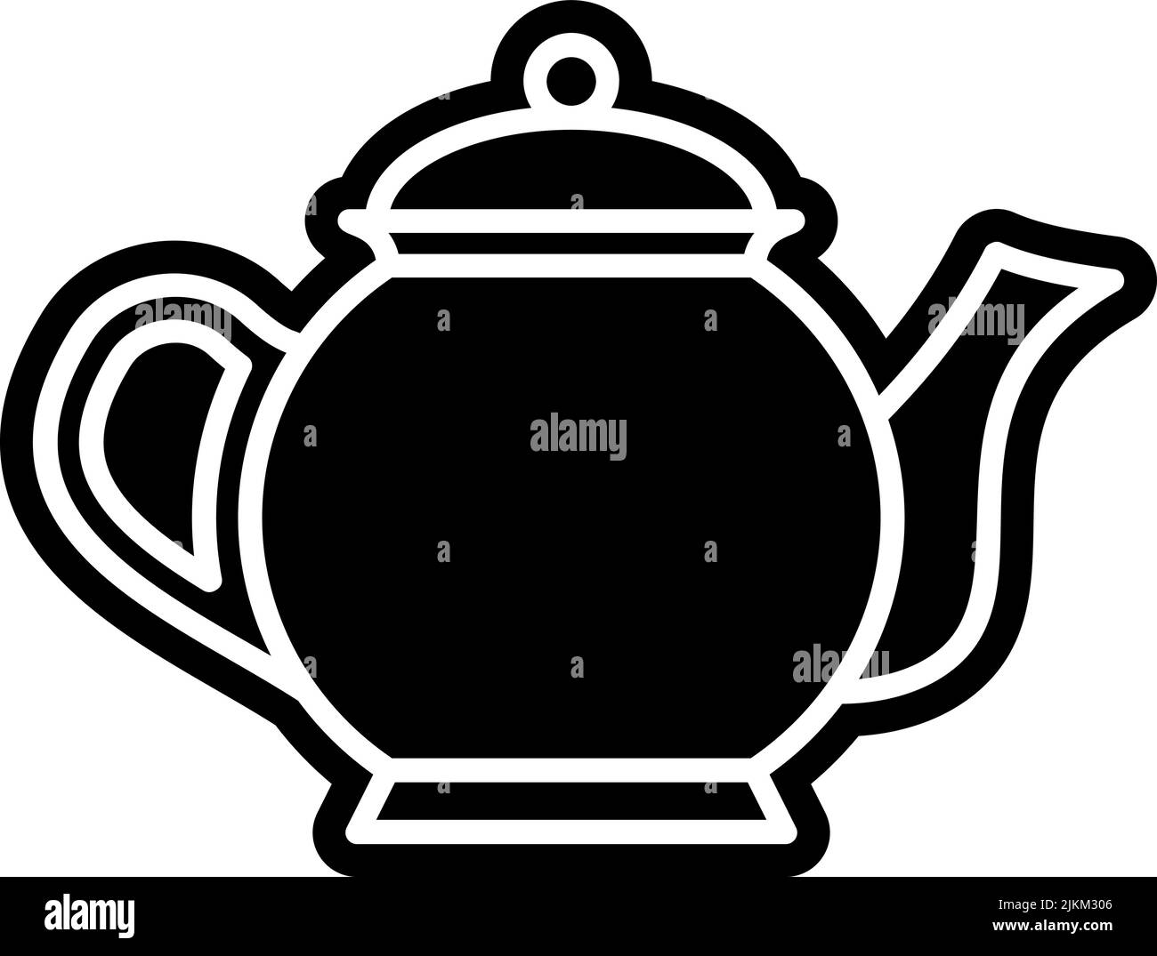 teapot icon black vector illustration Stock Vector Image & Art - Alamy