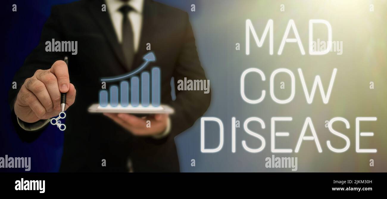 Text showing inspiration Mad Cow Disease. Concept meaning ...