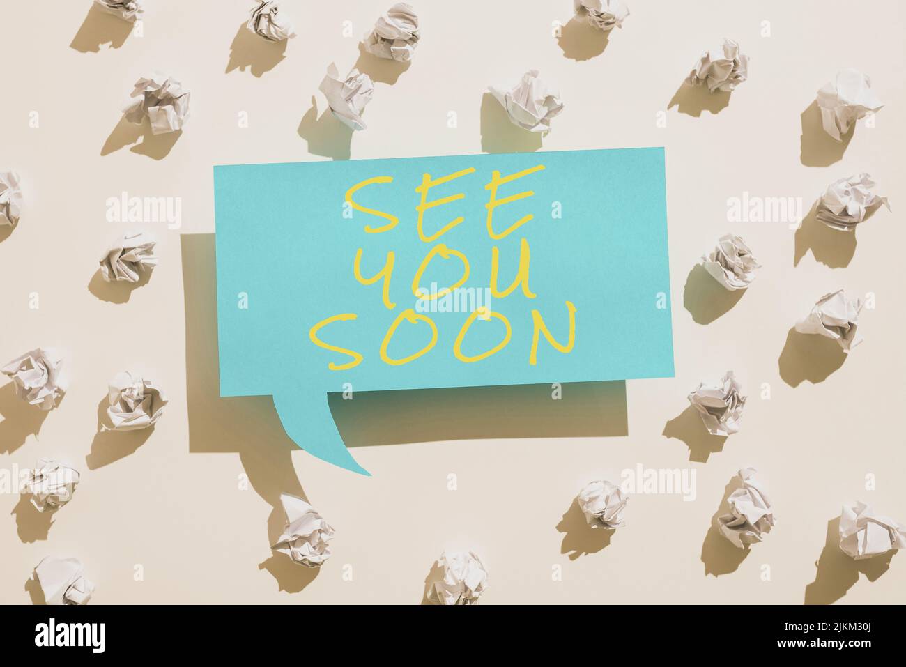 Text caption presenting See You Soon. Word for Farewell we will meet ...