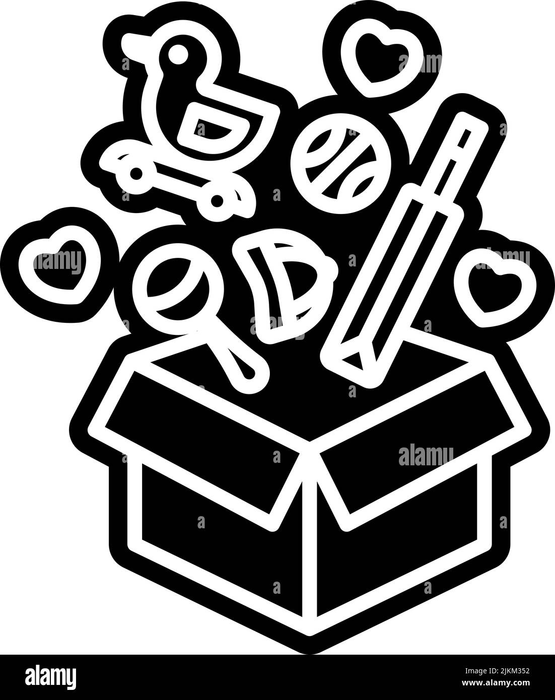 box icon black vector illustration Stock Vector Image & Art - Alamy