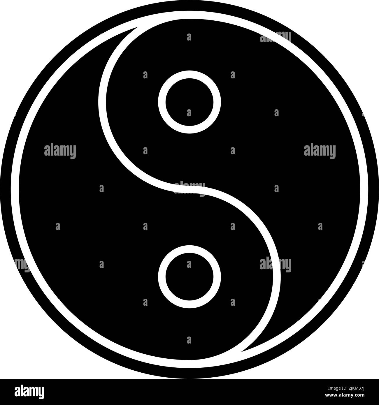 yin yang icon black vector illustration Stock Vector Image & Art - Alamy