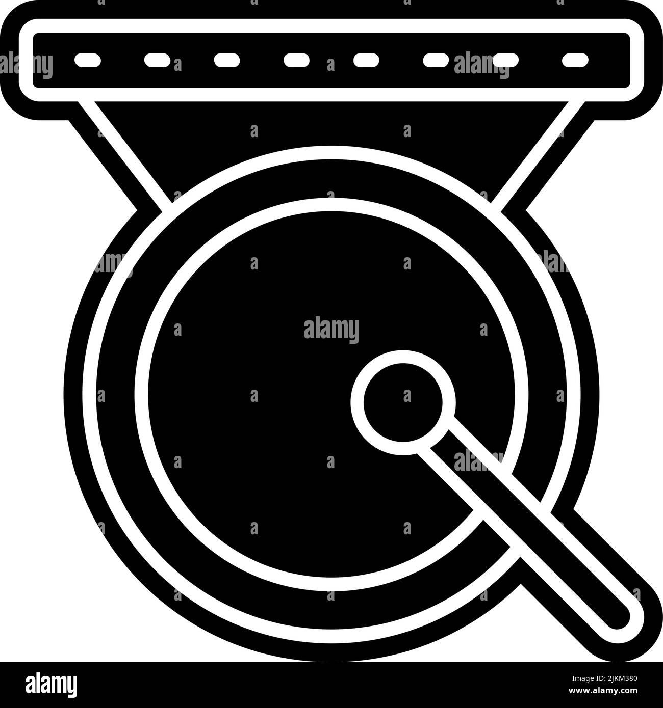 gong icon black vector illustration Stock Vector Image & Art - Alamy