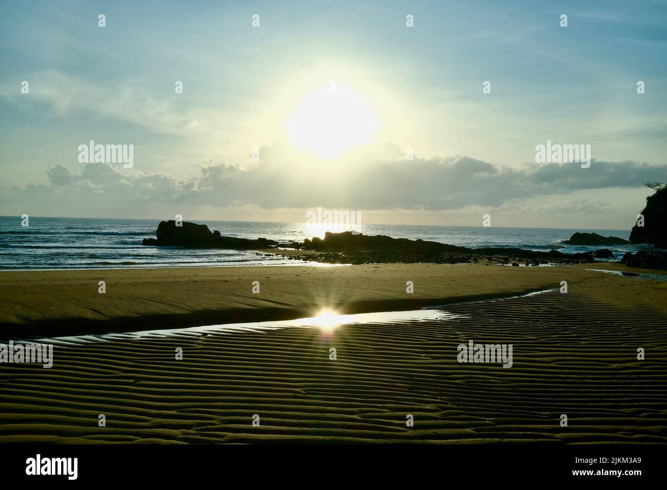 A beautiful shot of sunrise over the Kemasik beach in Malaysia Stock ...