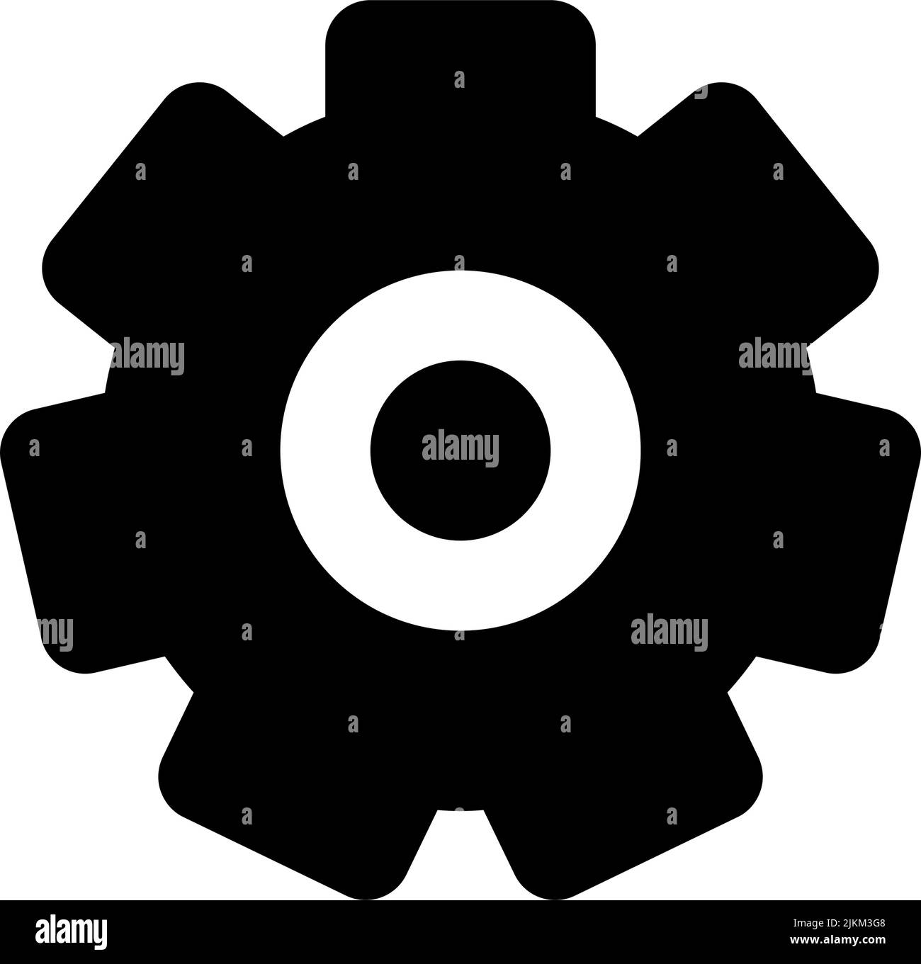 Settings gear black glyph ui icon Stock Vector Image & Art - Alamy