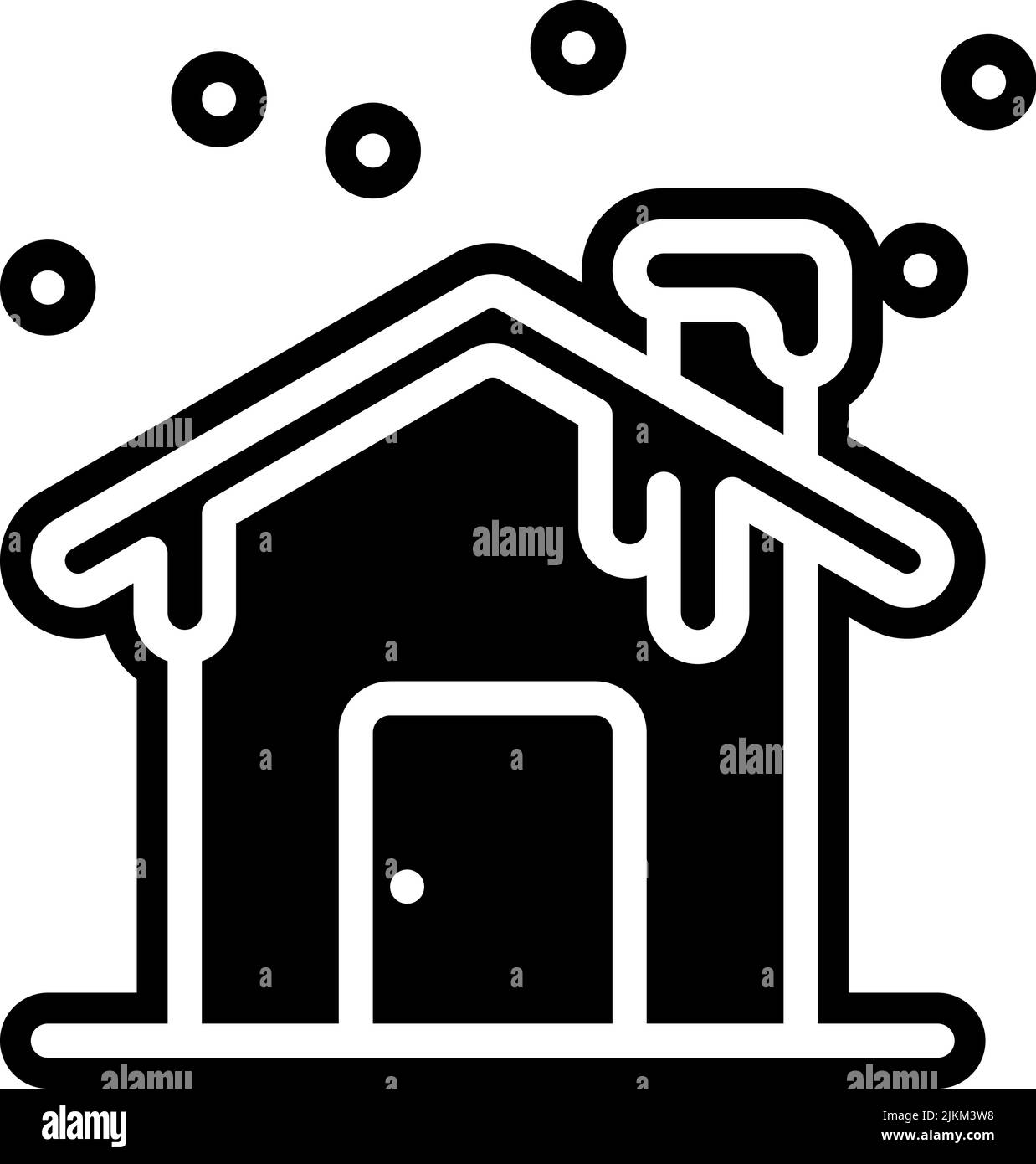 snowy icon black vector illustration Stock Vector Image & Art - Alamy