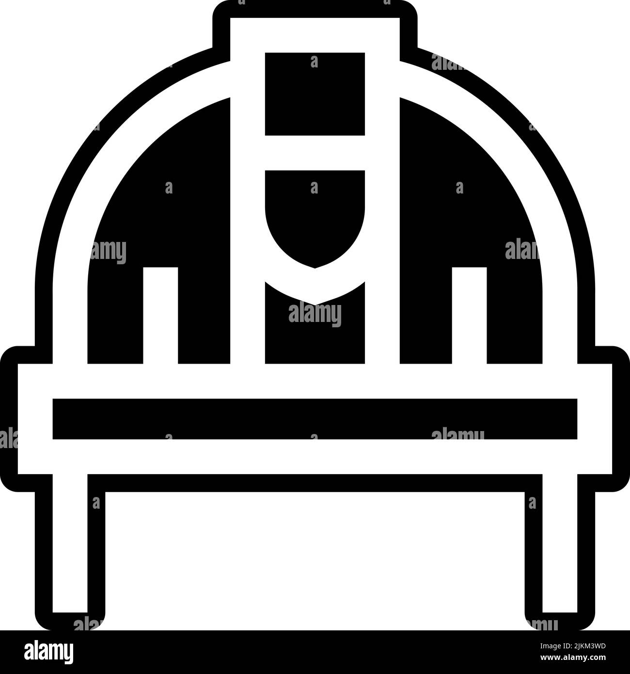 firefighter helmet icon black vector illustration Stock Vector Image ...