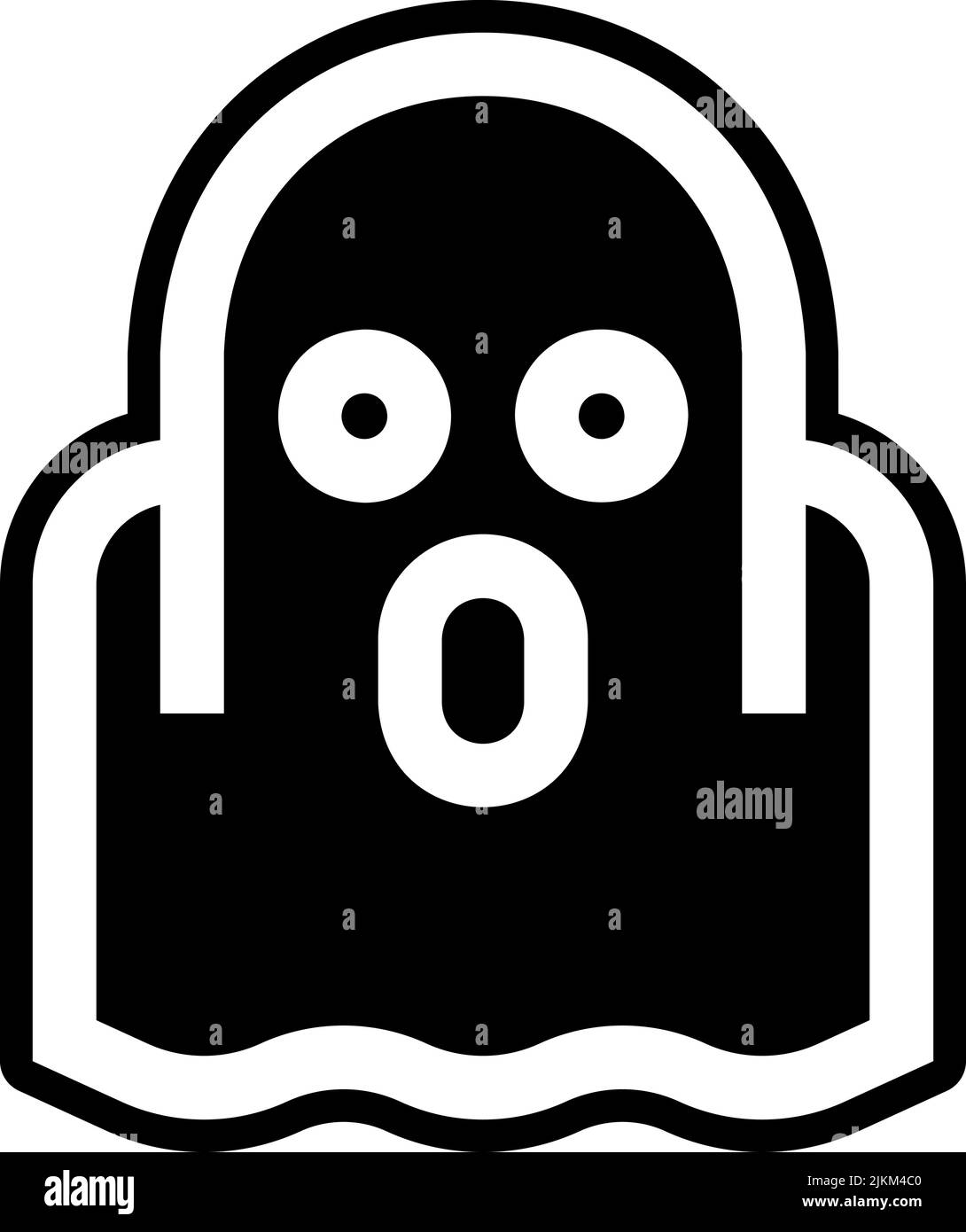 ghost icon black vector illustration Stock Vector Image & Art - Alamy