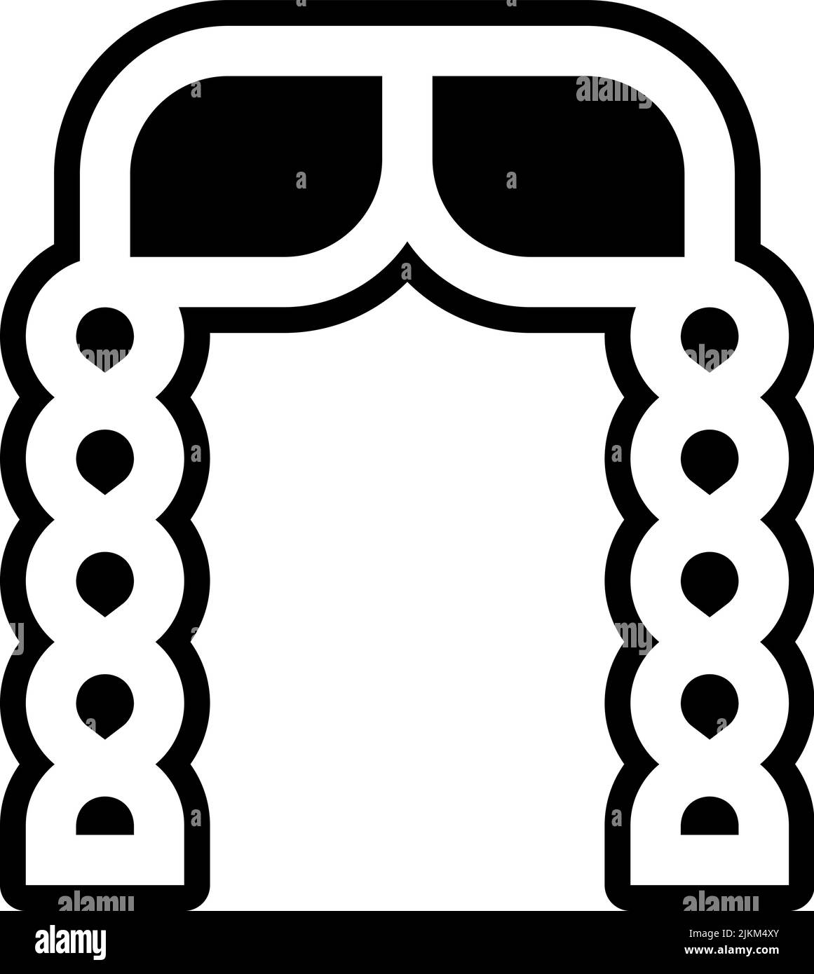 braids icon black vector illustration Stock Vector Image & Art - Alamy