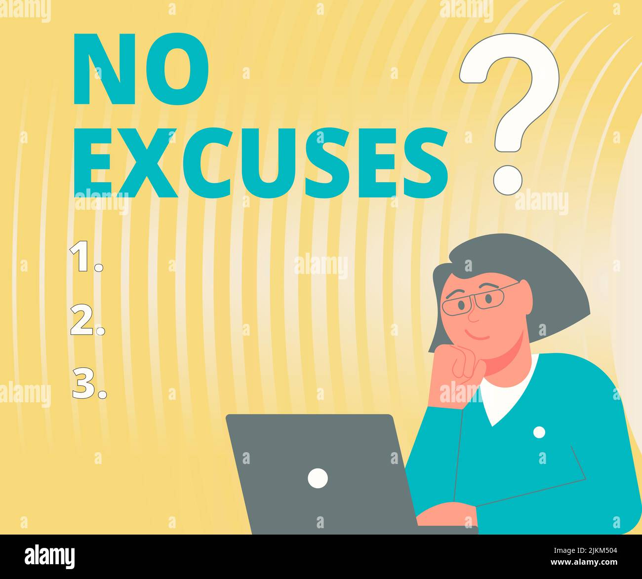 Conceptual display No Excuses. Business concept telling someone not to ...