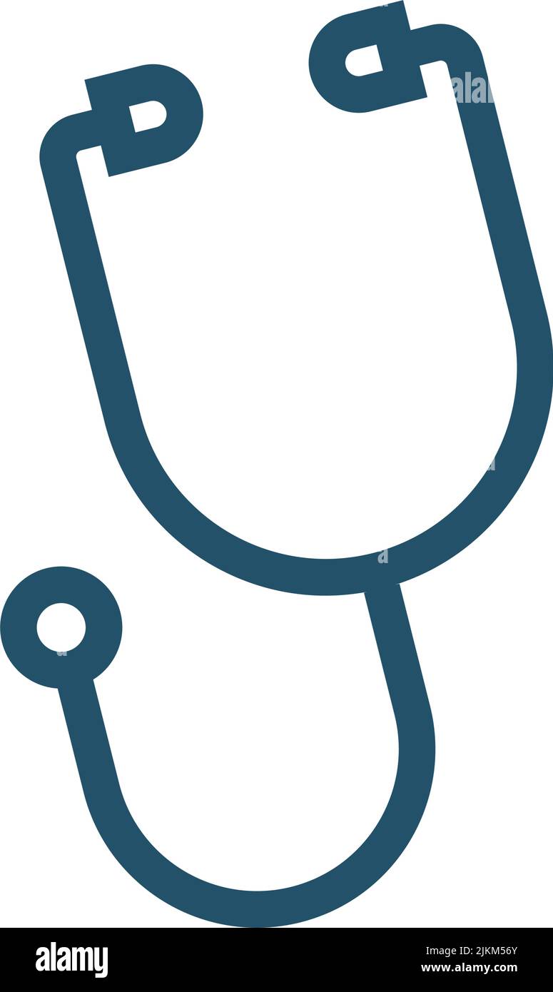 Simple stethoscope icon of a doctor. Editable vector Stock Vector Image ...