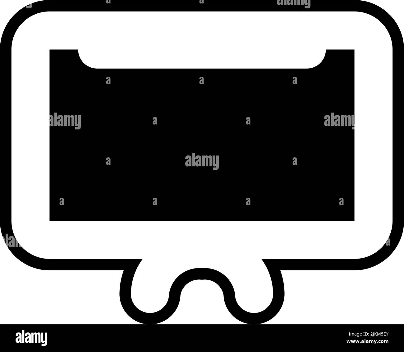 monitor icon black vector illustration Stock Vector Image & Art - Alamy