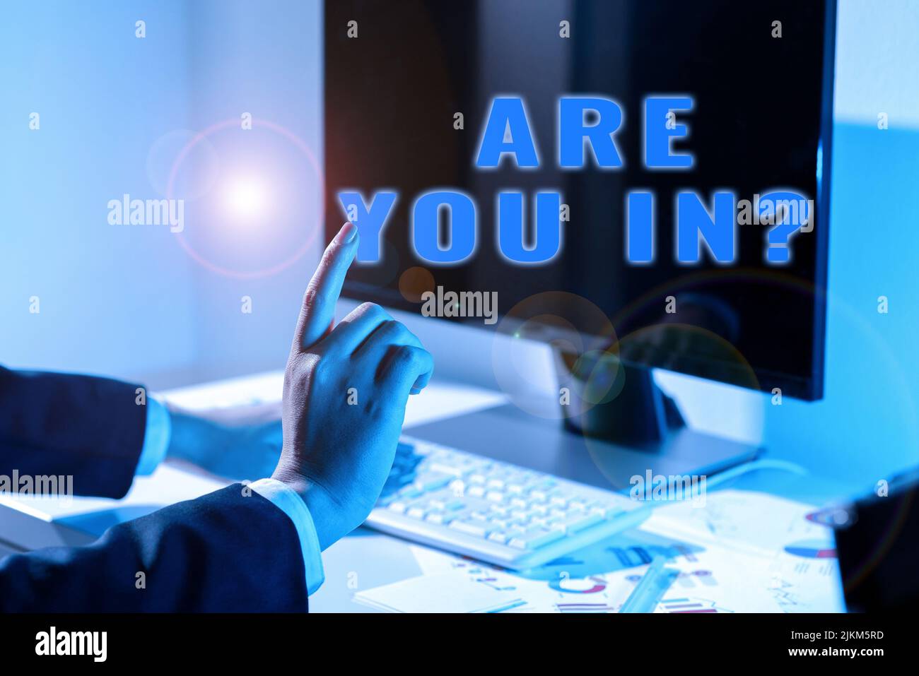 Handwriting text Are You In. Internet Concept Asking if you are engaged ...