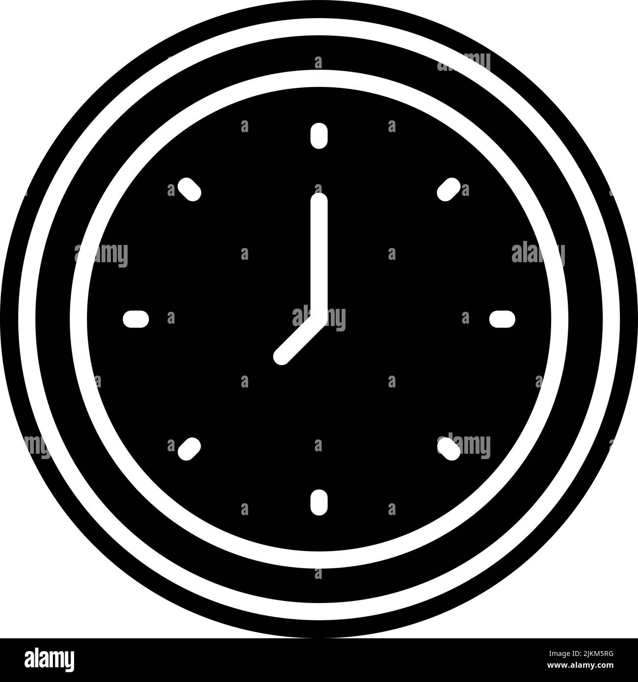 wall clock icon black vector illustration Stock Vector Image & Art - Alamy