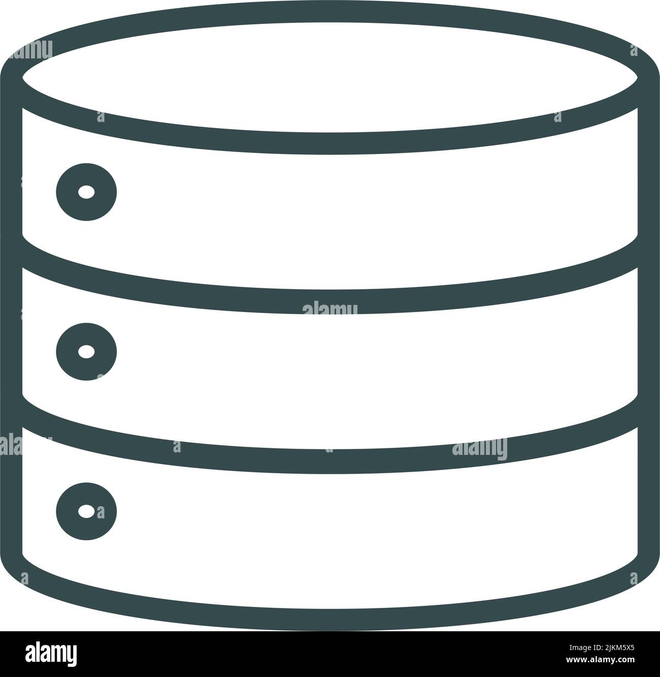 Simple cylinder server icon. Hosting and storage. Editable vector Stock Vector Image & Art - Alamy