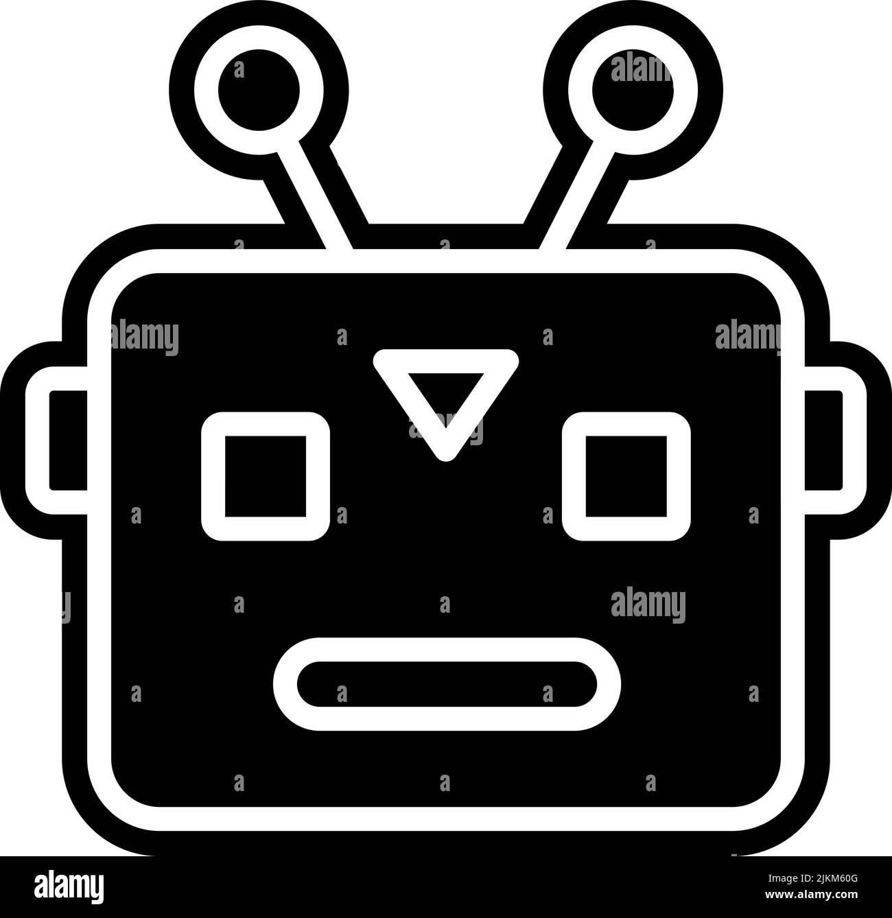 robot icon black vector illustration Stock Vector Image & Art - Alamy