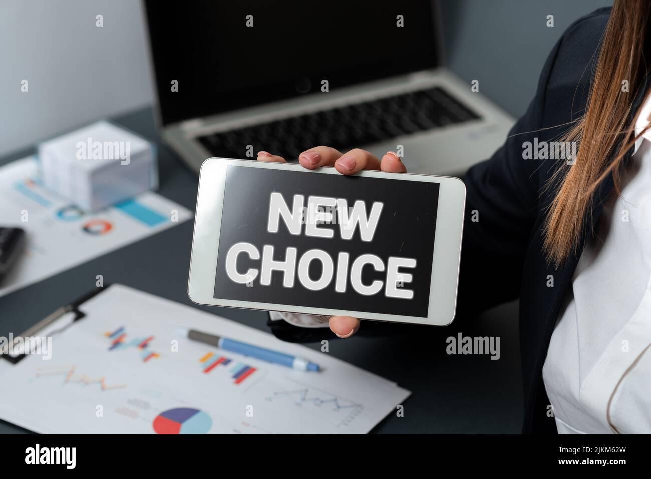 Hand writing sign New Choice. Internet Concept having lot of options ...