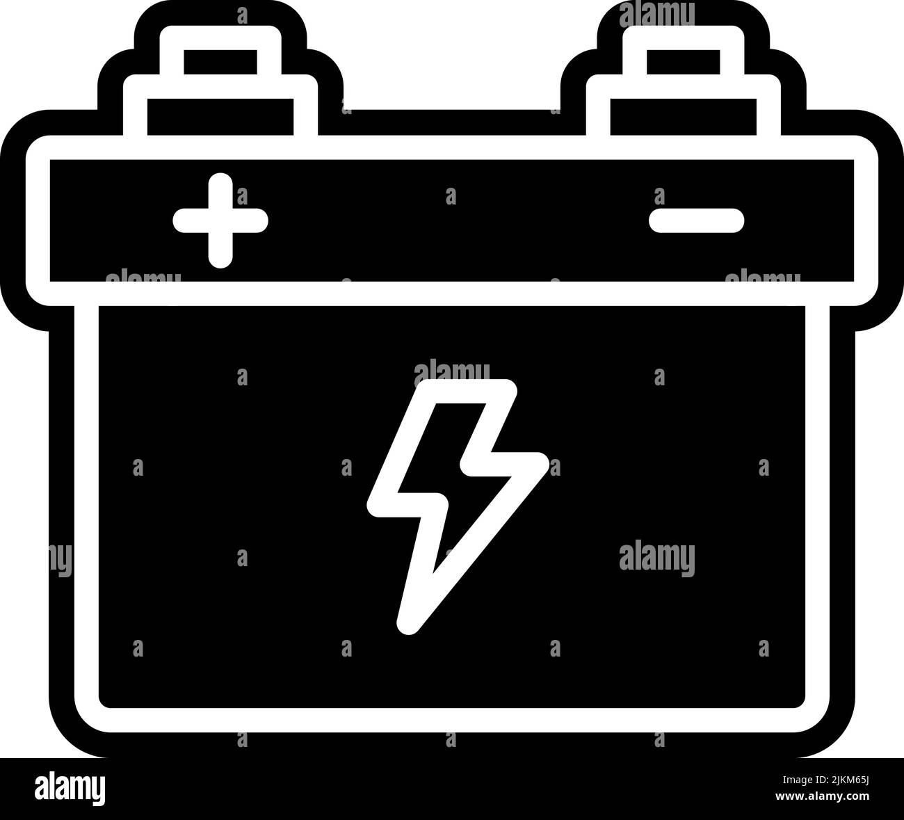 battery icon black vector illustration Stock Vector Image & Art - Alamy