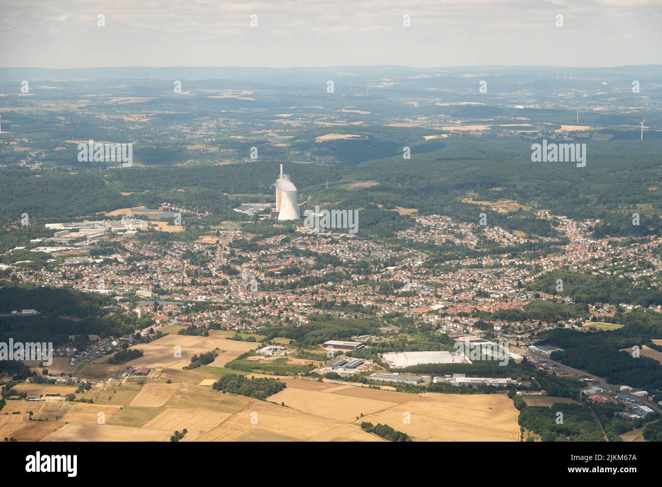 Bexbach, Germany, July 10, 2022 Hard coal power plant in the area of ...