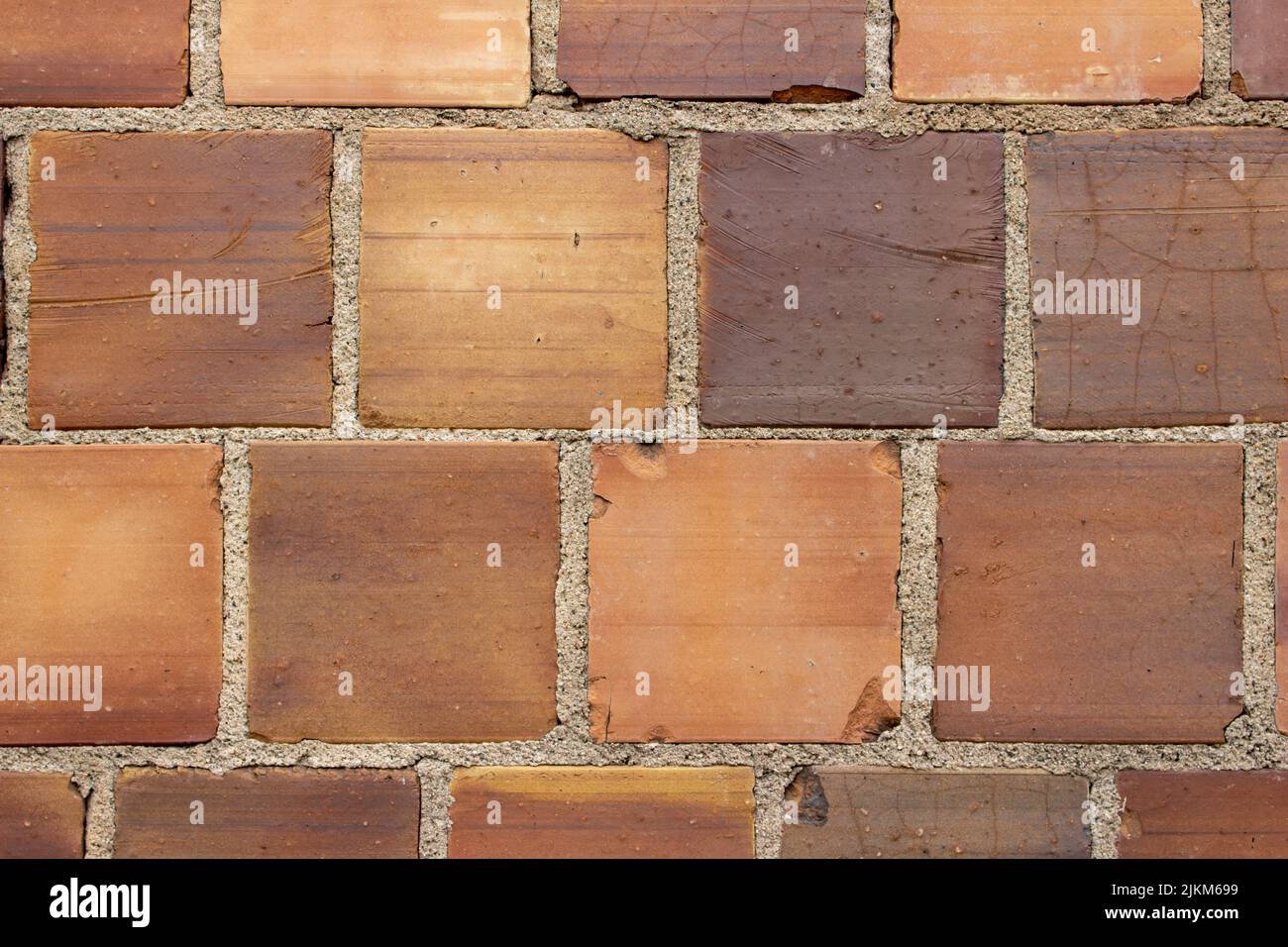 Full frame a texture background of an antique multicolor brown clay ...