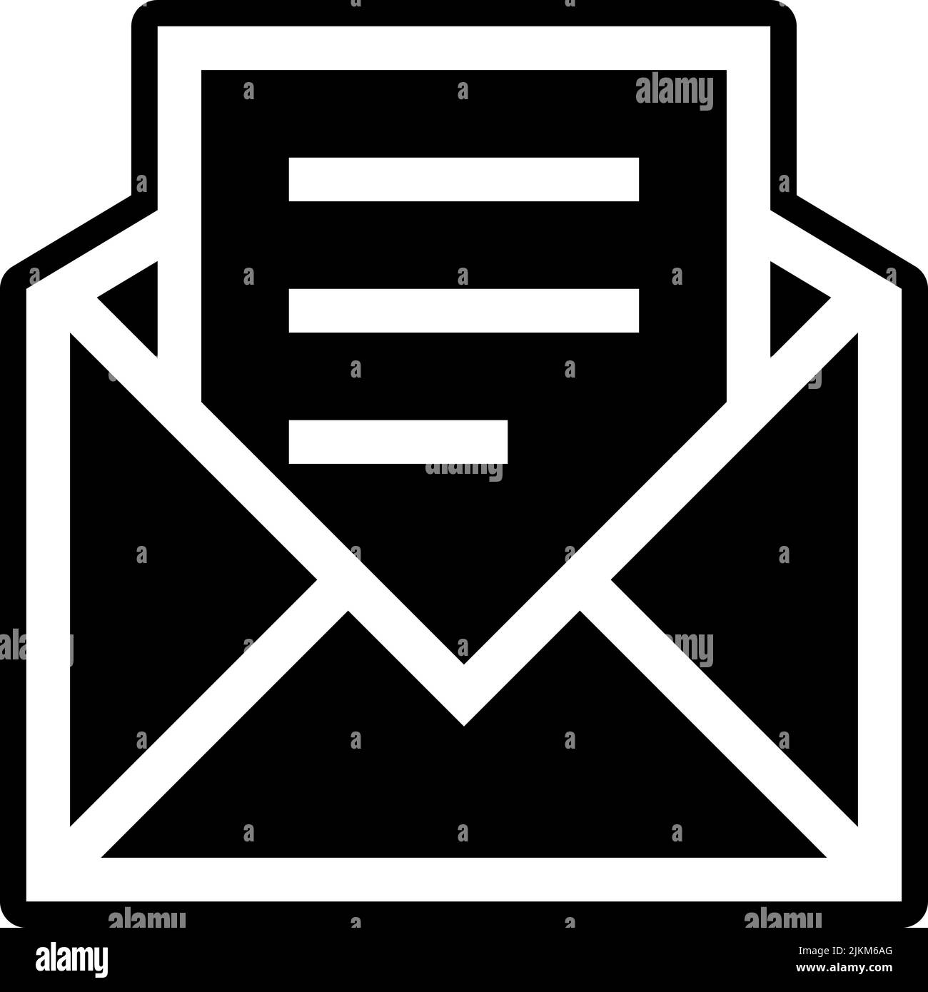 open email icon black vector illustration Stock Vector Image & Art - Alamy