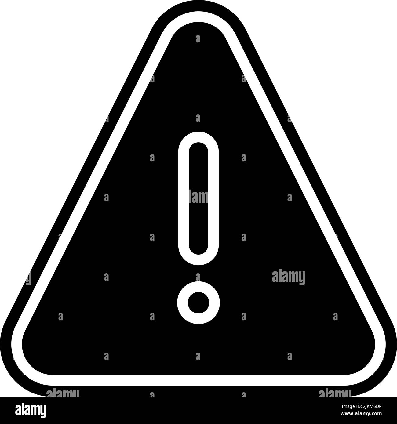 warning icon black vector illustration Stock Vector Image & Art - Alamy