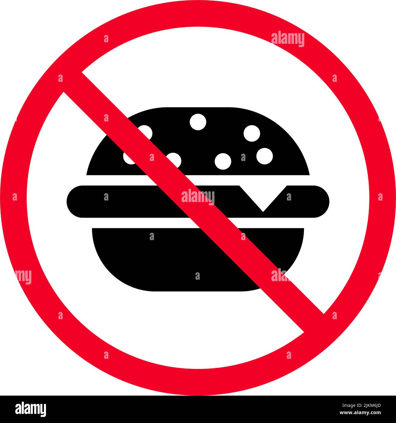 No food allowed. Diet mark. Dietary restriction. Editable vector Stock ...