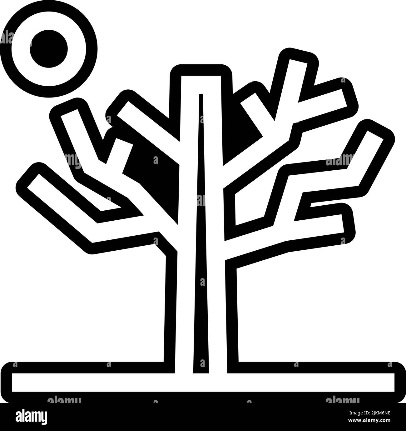 desertification icon black vector illustration Stock Vector Image & Art ...