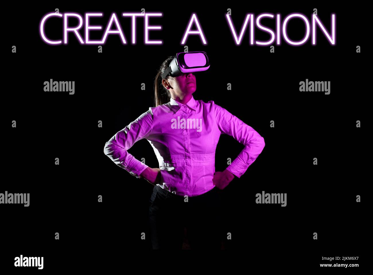 Text sign showing Create A Vision. Business showcase Develop a strategy ...