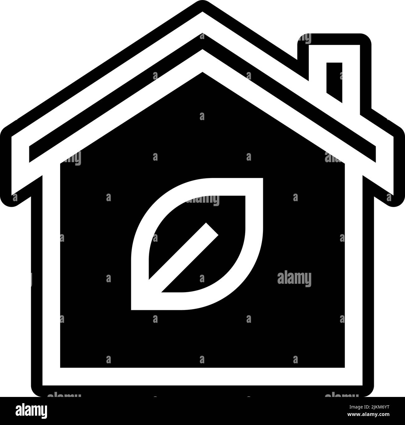Hand holding eco house icon Black and White Stock Photos & Images - Alamy