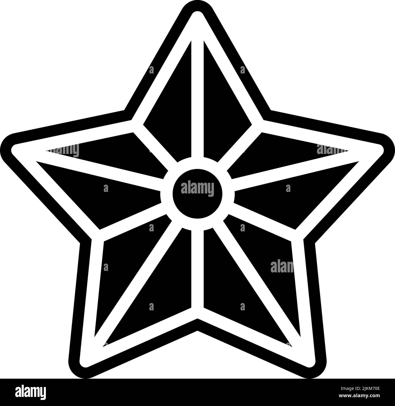 christmas star icon black vector illustration Stock Vector Image & Art ...