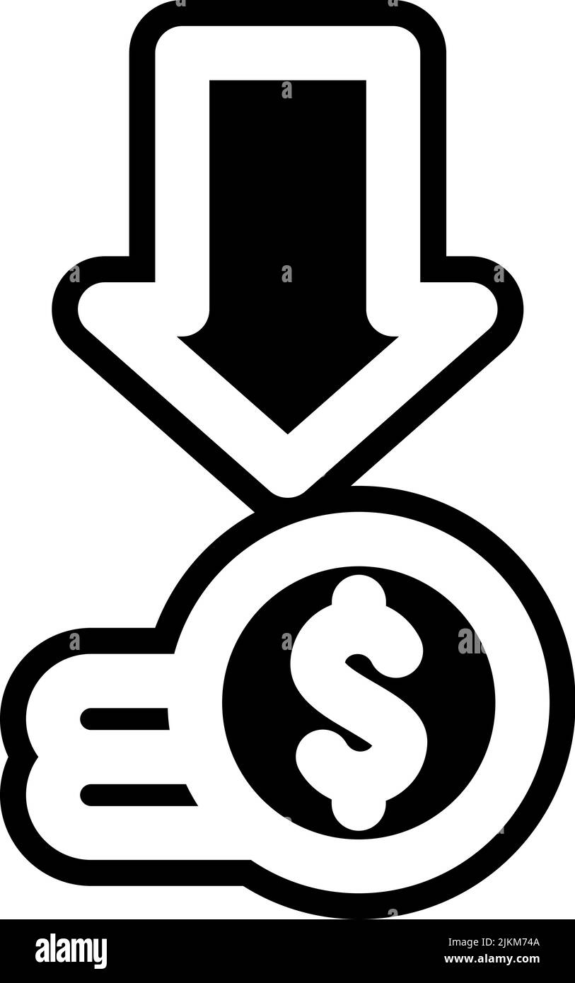 expense icon black vector illustration Stock Vector Image & Art - Alamy
