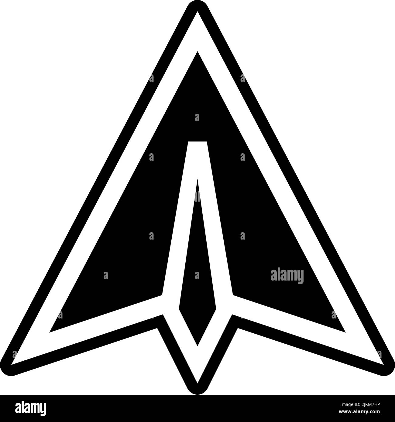 paper plane icon black vector illustration Stock Vector Image & Art - Alamy