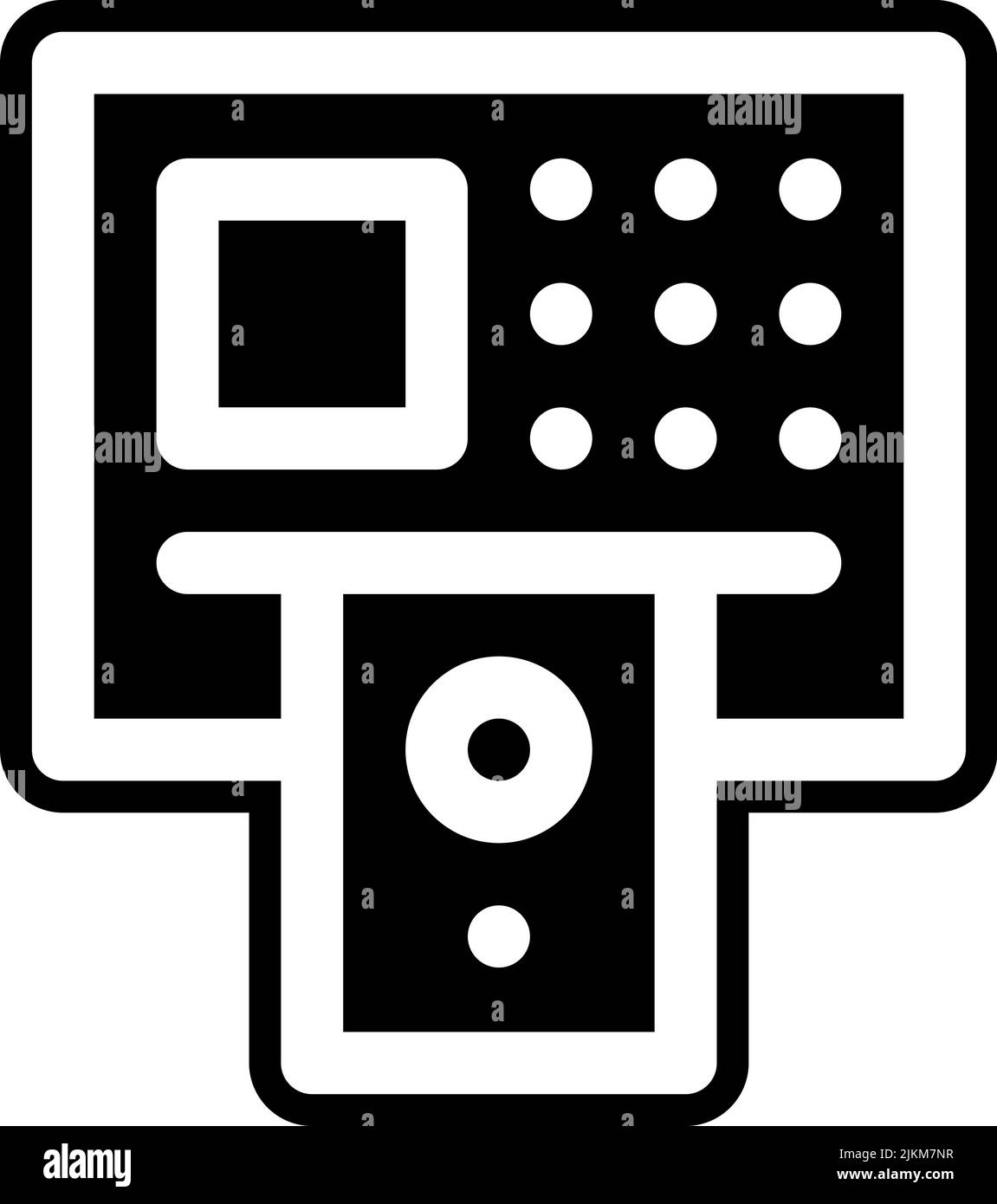 atm icon black vector illustration Stock Vector Image & Art - Alamy