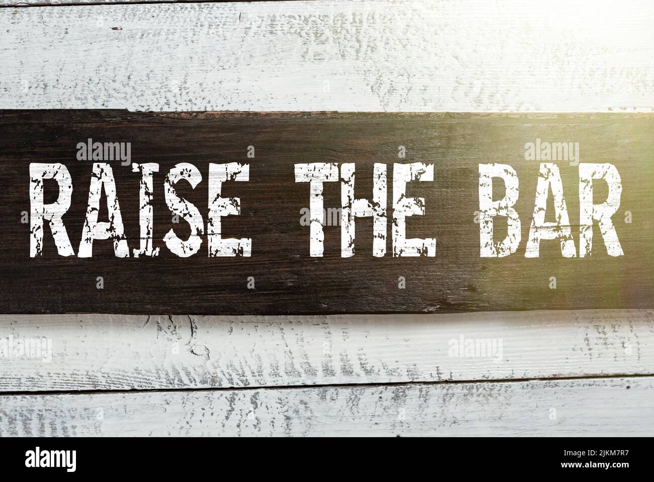 Inspiration showing sign Raise The Bar. Business overview Set higher ...