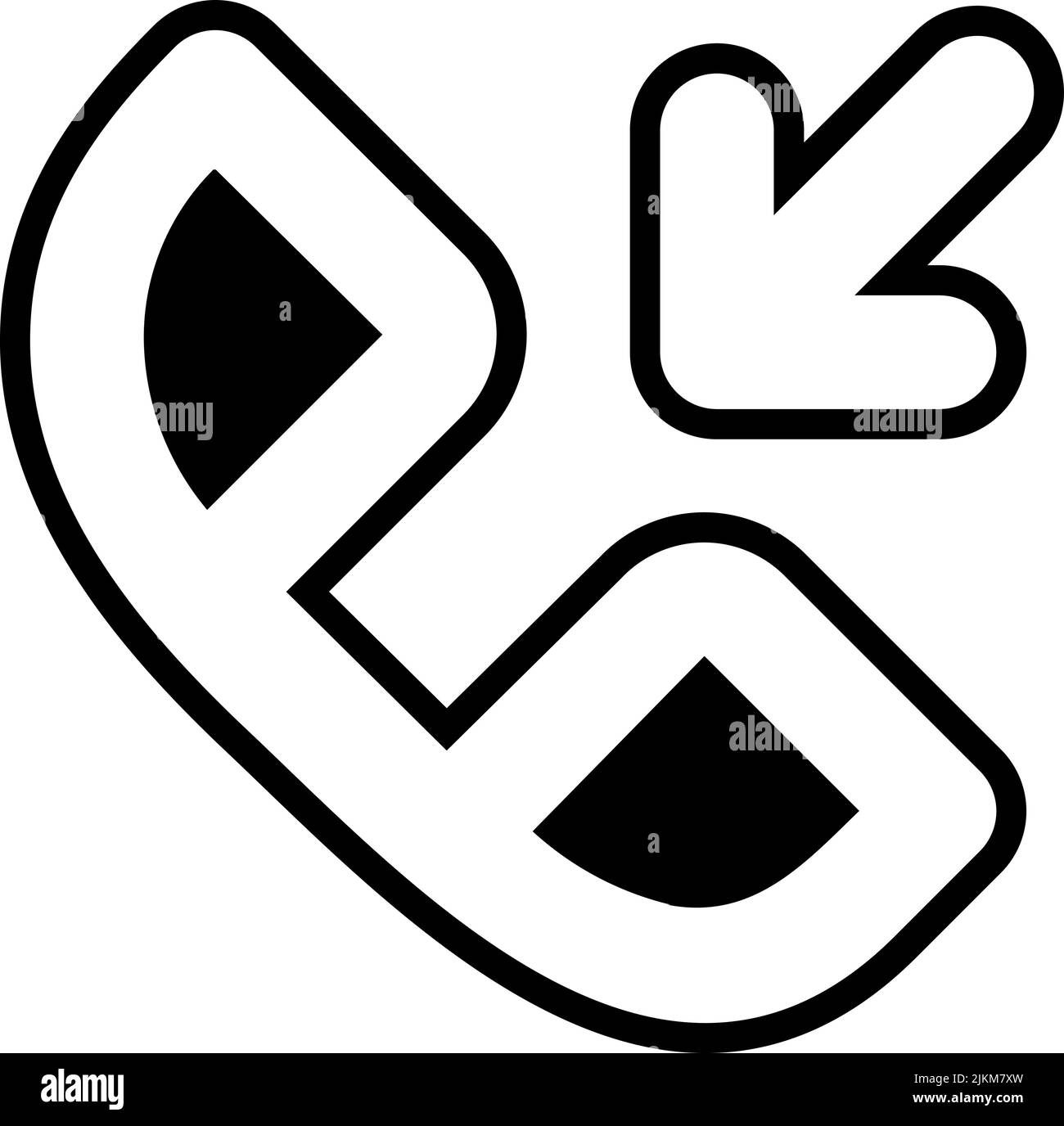 telephone call icon black vector illustration Stock Vector Image & Art ...