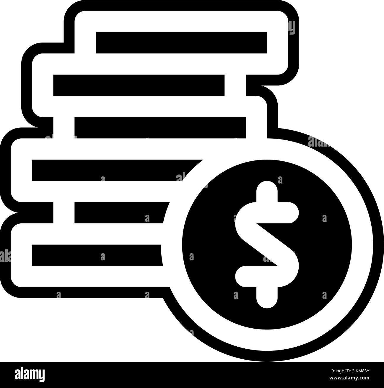 coin icon black vector illustration Stock Vector Image & Art - Alamy