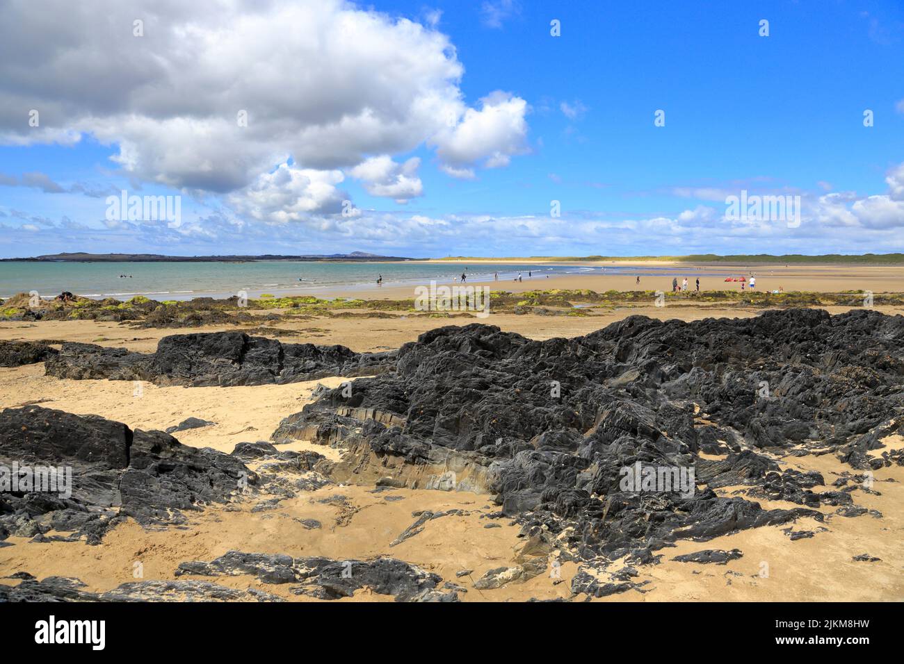 Rhosneigr beach, Isle of Anglesey, Ynys Mon, North Wales, UK Stock ...