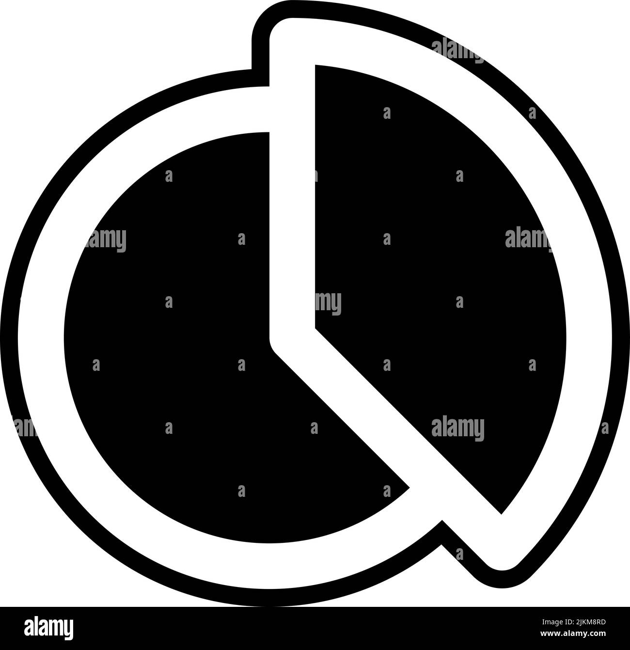 pie graph icon black vector illustration Stock Vector Image & Art - Alamy
