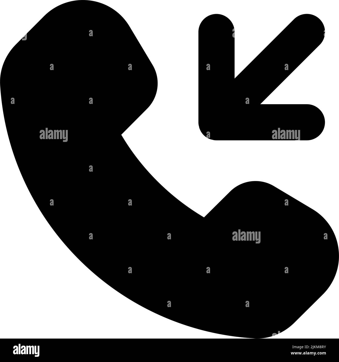 Incoming call black glyph ui icon Stock Vector Image & Art - Alamy