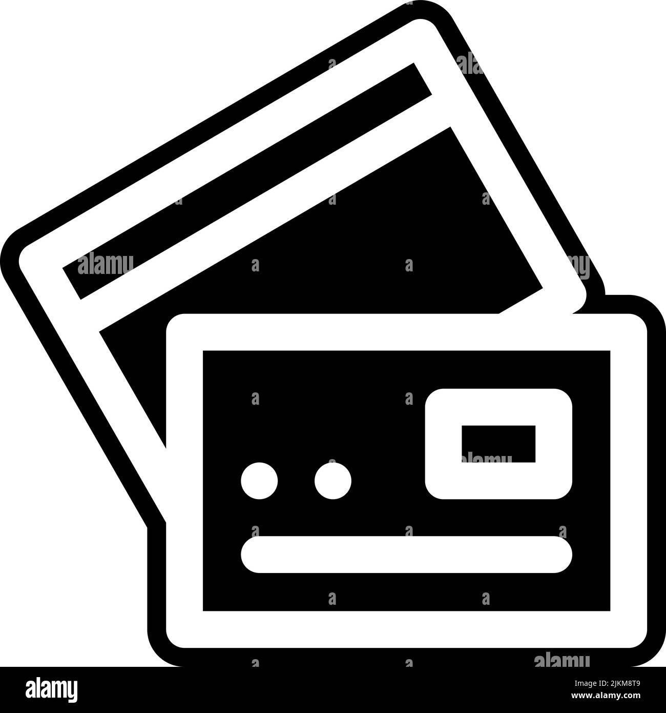 credit card icon black vector illustration Stock Vector Image & Art - Alamy